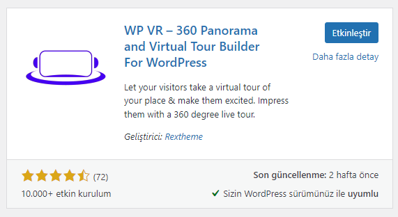 WordPress 360° Panorama Sanal Tur Oluşturma | inetmar Hosting & Teknoloji Blog Haber Sayfası