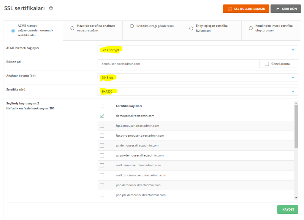 DirectAdmin Ücretsiz SSL Kurulumu Nasıl Yapılır? | inetmar Hosting & Teknoloji Blog Haber Sayfası