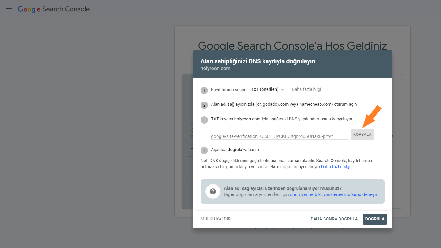 Google Search Console Doğrulaması Nasıl Yapılır? inetmar Hosting ...